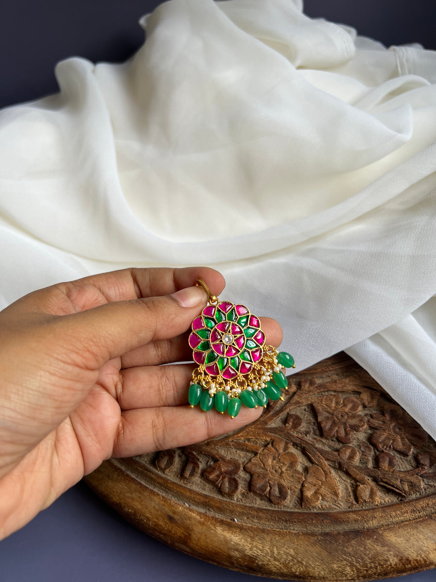 Kundan flower Tika – House of Jhumkas