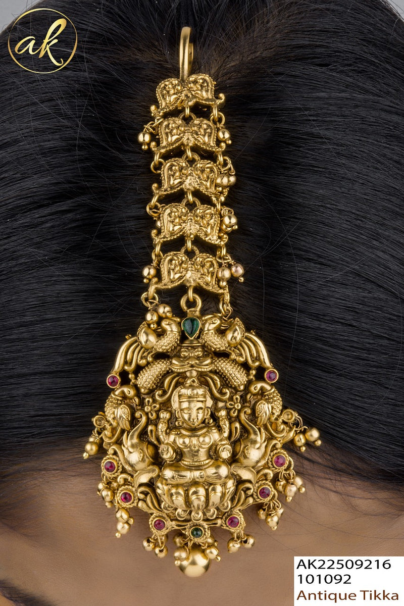 Nagas Lakshmi antique nethi chutti – House of Jhumkas