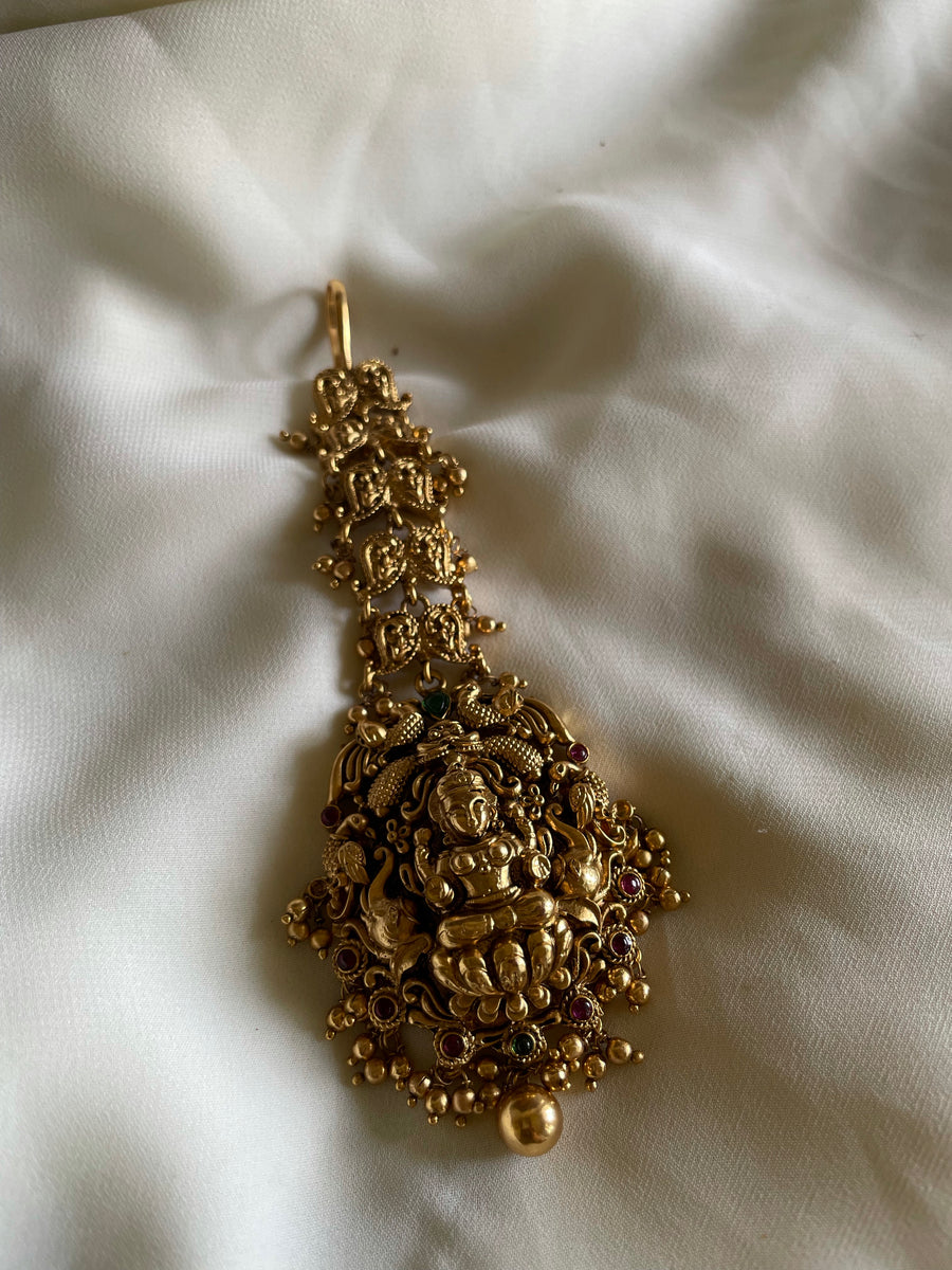 Nagas Lakshmi antique nethi chutti – House of Jhumkas